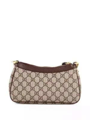 Gucci Ophidia Charm Shoulder Bag Gg Coated Canvas - Brown