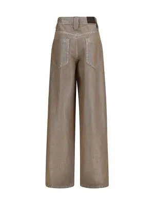 Brunello Cucinelli Lurex Wide-leg Jeans