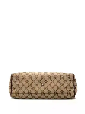 Gucci Gg Canvas Web Horsebit Tote Bag