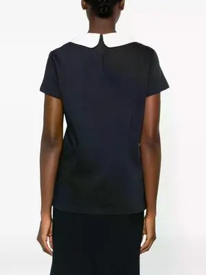 N°21 Contrast-collar Chest-pocket Top