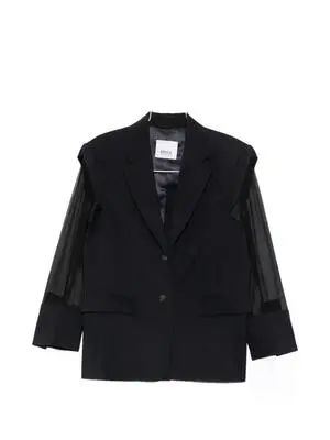 Erika Cavallini Sheer-sleeve Blazer - Blue
