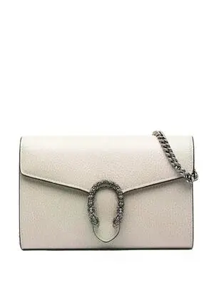 Gucci 2016-2026 Calfskin Dionysus Wallet On Chain Crossbody Bag - White