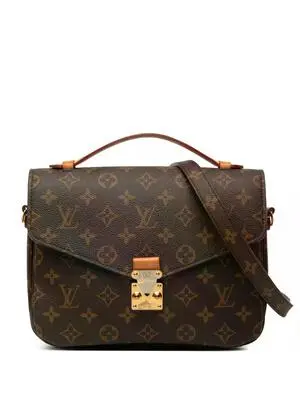 LOUIS VUITTON 2000-2026 Monogram Pochette Metis Satchel - Brown