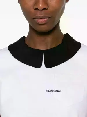 N°21 Contrast Peter Pan Collar T-shirt - White
