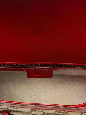 Gucci 2000-2015 Medium Gg Canvas Lady Web Crossbody Bag