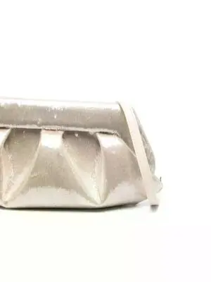 THEMOIRE Bios Ruched Clutch Bag - Neutrals