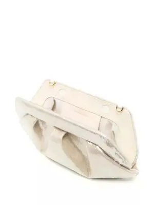 THEMOIRE Bios Ruched Clutch Bag - Neutrals
