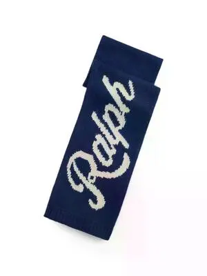 Polo Ralph Lauren Logo-intarsia Knitted Scarf - Blue