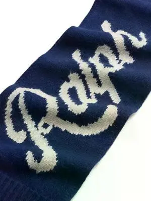 Polo Ralph Lauren Logo-intarsia Knitted Scarf