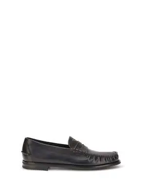 Prada Vintage Leather Loafers - Black