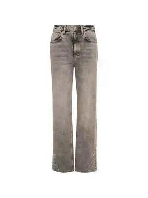 FRACOMINA Embellished Straight-leg Jeans