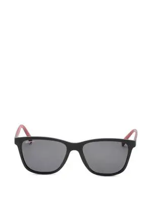 FERRAGAMO Matte Finish Square Frame Sunglasses - Black