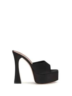 Amina Muaddi Dalida Satin Sandals