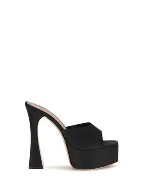 Amina Muaddi Dalida Sandals - Black