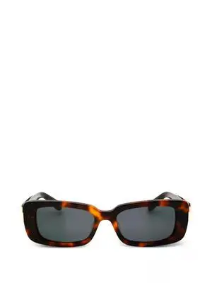FERRAGAMO Gancini Rectangle Sunglasses - Brown