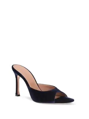 Amina Muaddi Alexa Velvet Sandals