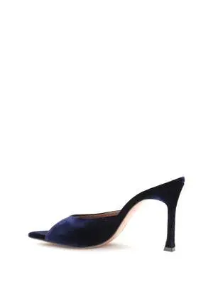 Amina Muaddi Alexa Velvet Sandals