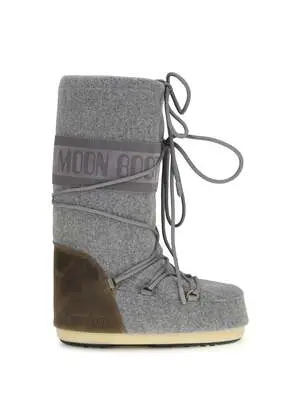 Moon Boot Mb Icon Nubuck Felt Snow Boots - Gray