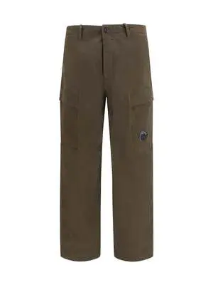 C.P. COMPANY Stretch Cotton Satin Cargo Pants - Green
