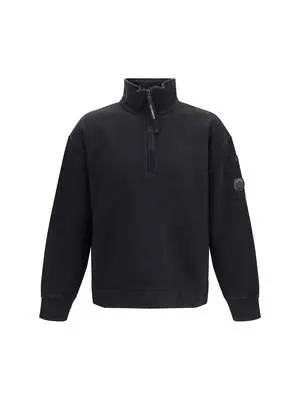 C.P. COMPANY Brushed And Sueded Diagonal-weave Cotton Fleece Sweatshirt