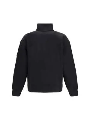 C.P. COMPANY Diagonal-weave Cotton Fleece Sweatshirt - Black
