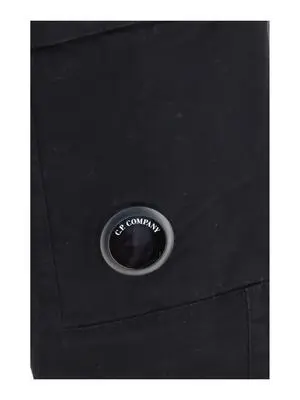 C.P. COMPANY Stretch Cotton Satin Cargo Pants - Black