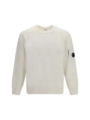 C.P. COMPANY Grs Lambswool Sweater - White