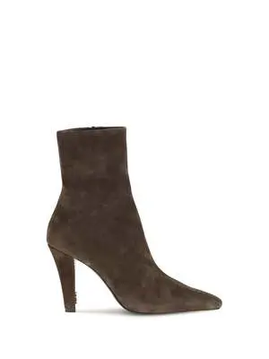Saint Laurent Jill Suede Ankle Boots - Brown