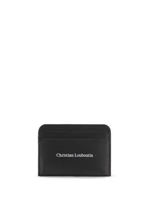 CHRISTIAN LOUBOUTIN Canopy Leather Card Holder - Black