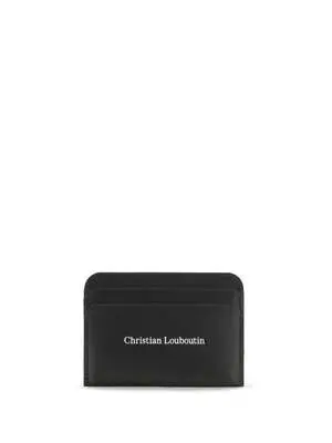 CHRISTIAN LOUBOUTIN Canopy Leather Card Holder - Black