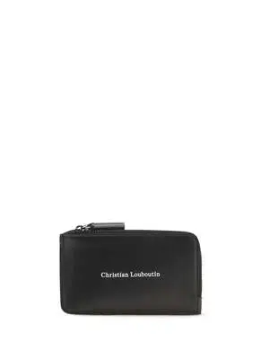 CHRISTIAN LOUBOUTIN Canopy Zipped Card Holder - Black