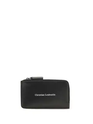 CHRISTIAN LOUBOUTIN Canopy Zipped Card Holder - Black