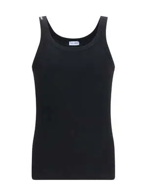 Dolce & Gabbana Marcello Ribbed Cotton Tank Top - Black