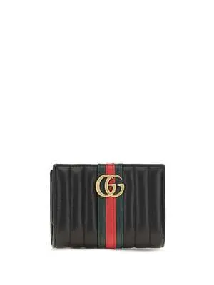 Gucci Small Gg Marmont Wallet - Black