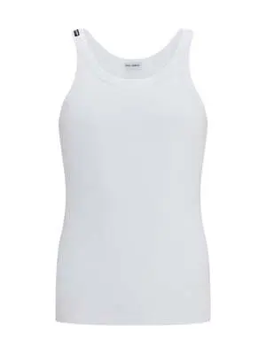 Dolce & Gabbana Marcello Ribbed Cotton Tank Top - White