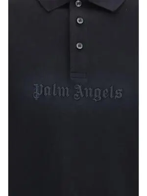 Palm Angels Cotton Polo With Embroidered Logo