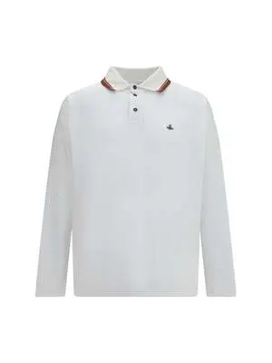 VIVIENNE WESTWOOD Oversized Long-sleeve Polo - White