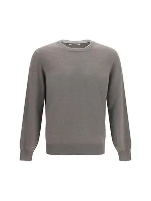 Brunello Cucinelli Cashmere Crew Neck Sweater - Gray