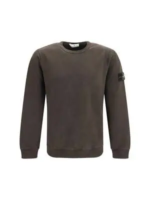 Stone Island Crewneck Cotton Sweatshirt - Brown