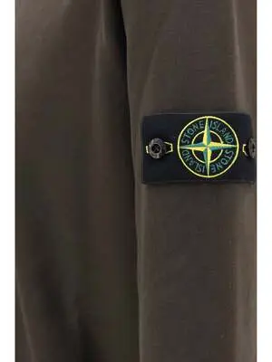 Stone Island Crewneck Cotton Sweatshirt - Brown