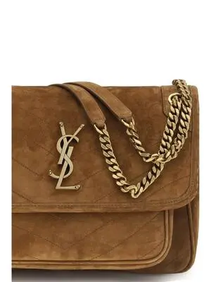 Saint Laurent Medium Niki Suede Shoulder Bag