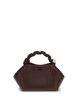 GANNI Small Bou Woven Handbag - Brown