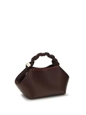 GANNI Small Bou Woven Handbag - Brown