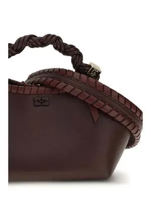 GANNI Small Bou Woven Handbag - Brown