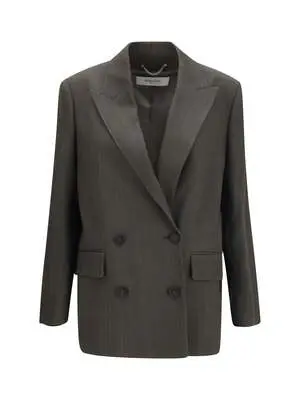 GOLDEN GOOSE Double-breasted Blazer With Drawstring - Green