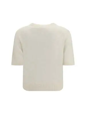 GANNI Alpaca Graphic Knit T-shirt