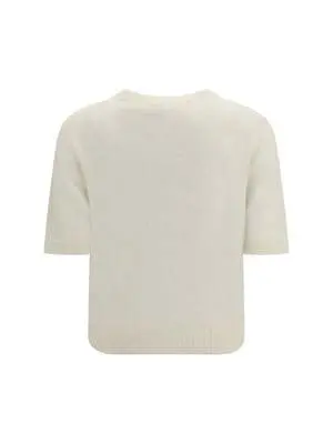 GANNI Graphic Alpaca Knit T-shirt - Multicolor
