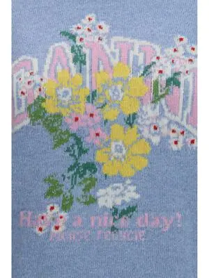 GANNI Flowers Wool Sweater