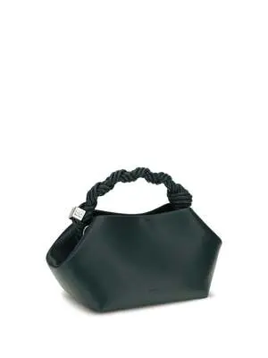 GANNI Bou Leather Handbag - Green