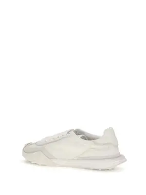 Dolce & Gabbana Athletic Fabric And Leather Lace-up Sneakers - White